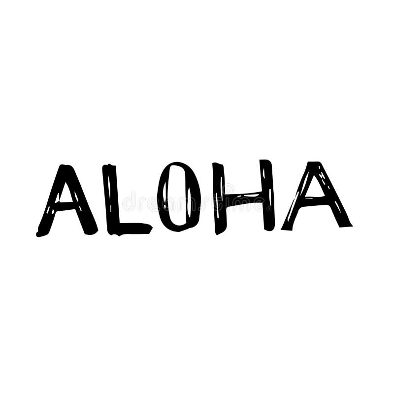 Aloha Writing Stock Illustrations – 198 Aloha Writing Stock ...