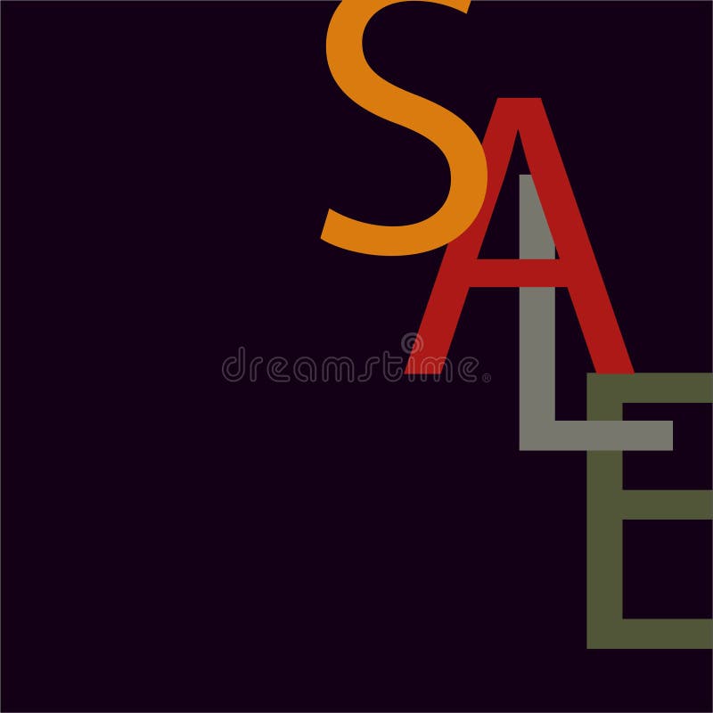 Lettering Sale, Illustration for Sale. Grunge Style. Vector ...