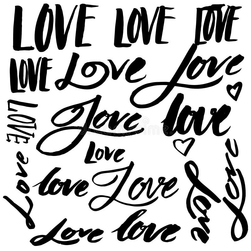 Lettering signs LOVE stock vector. Illustration of modern - 55438572