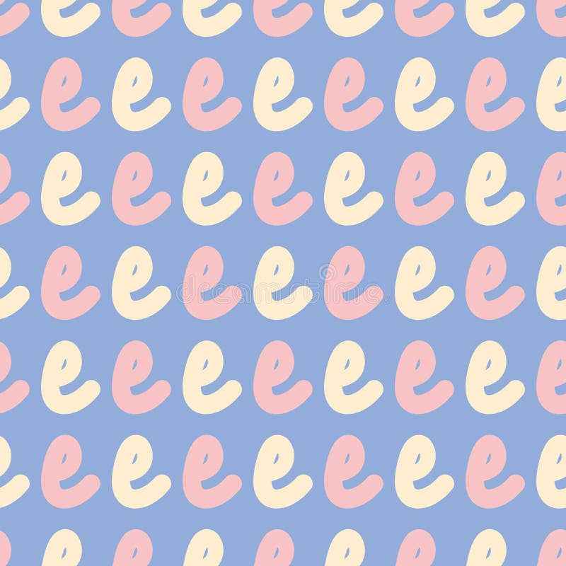 Lettering Small E Seamless Vector Pattern Stock Vector - Illustration ...