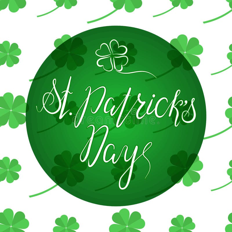 Lettering Happy St. Patricka Day Stock Vector - Illustration of patrick ...