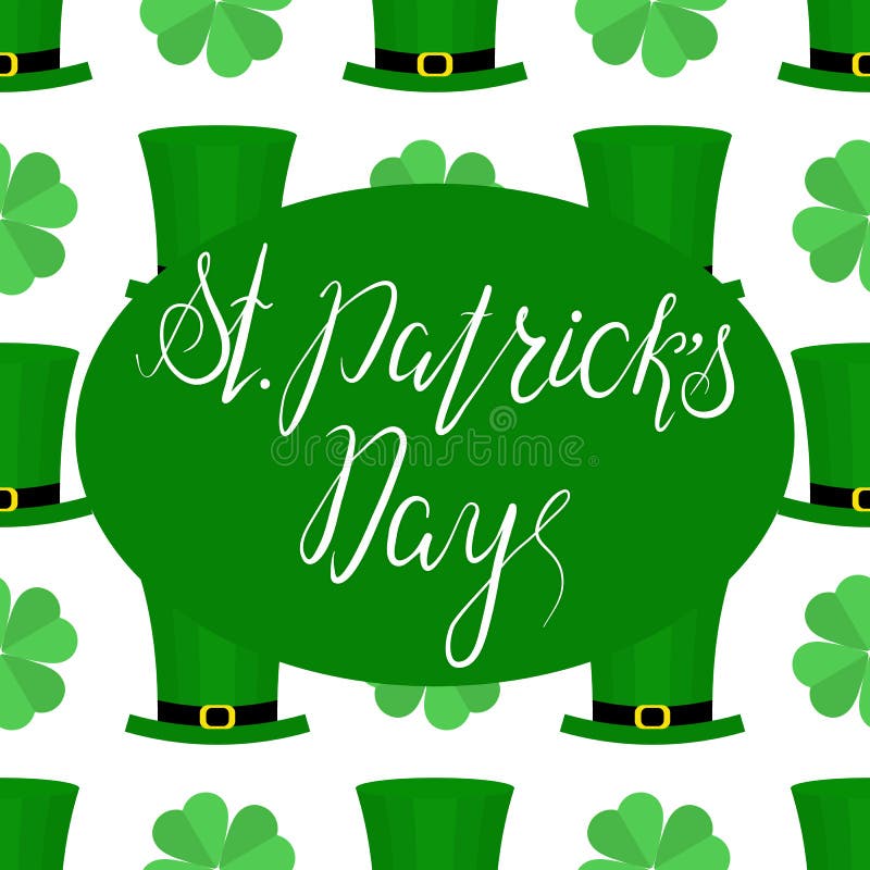 Lettering Happy St. Patricka Day Stock Vector - Illustration of ...