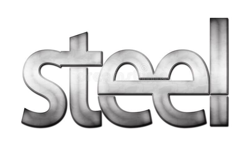 Lettering Steel stock illustration. Illustration of lettering - 19030111
