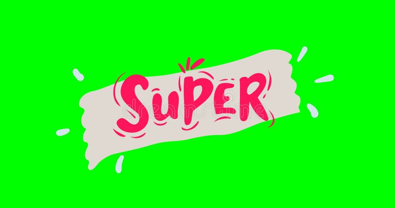 Lettering Super. Lettering Approval. Red Letters. Hand Drawing SUPER ...