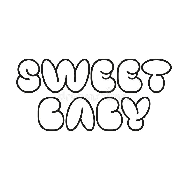 Lettering sweet baby stock vector. Illustration of text - 237836828