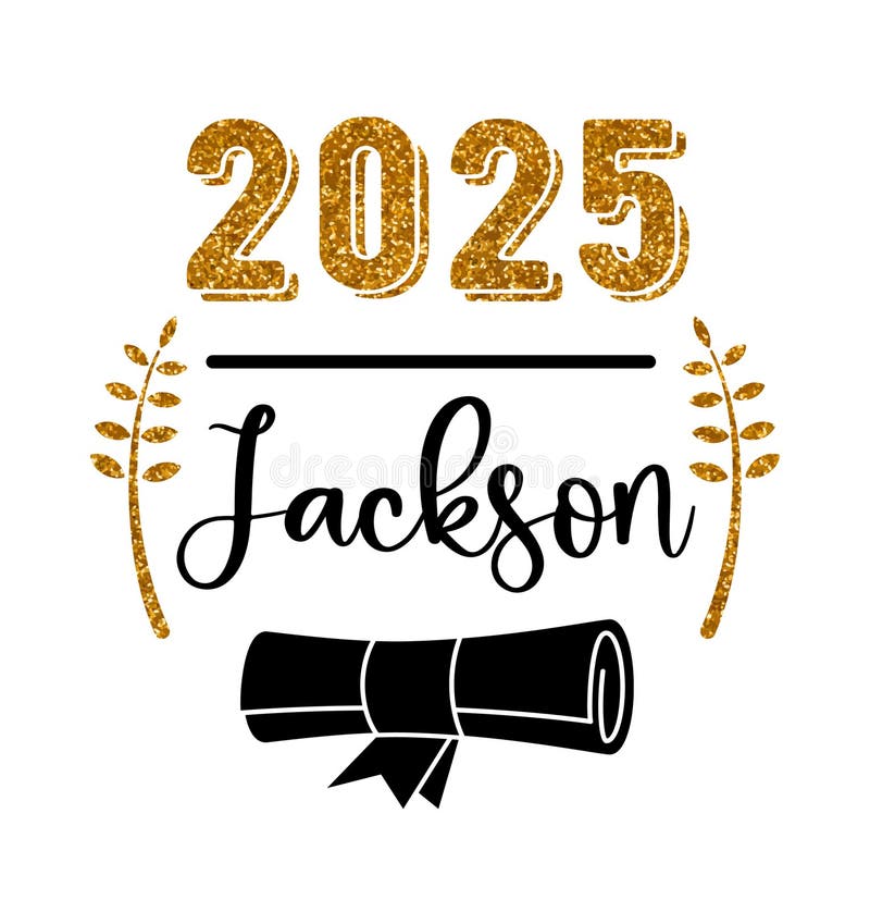 Lettering Template for a Graduate 2025 with a Place for the Name Stock ...