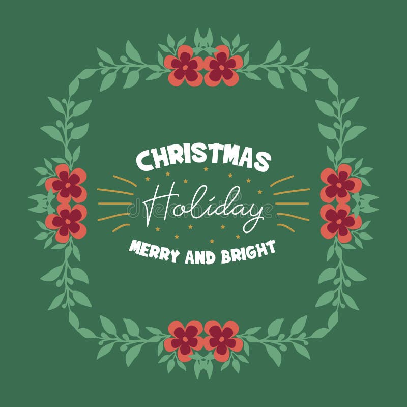 Lettering Text of Christmas Holiday, with Various Shape Pattern Red ...