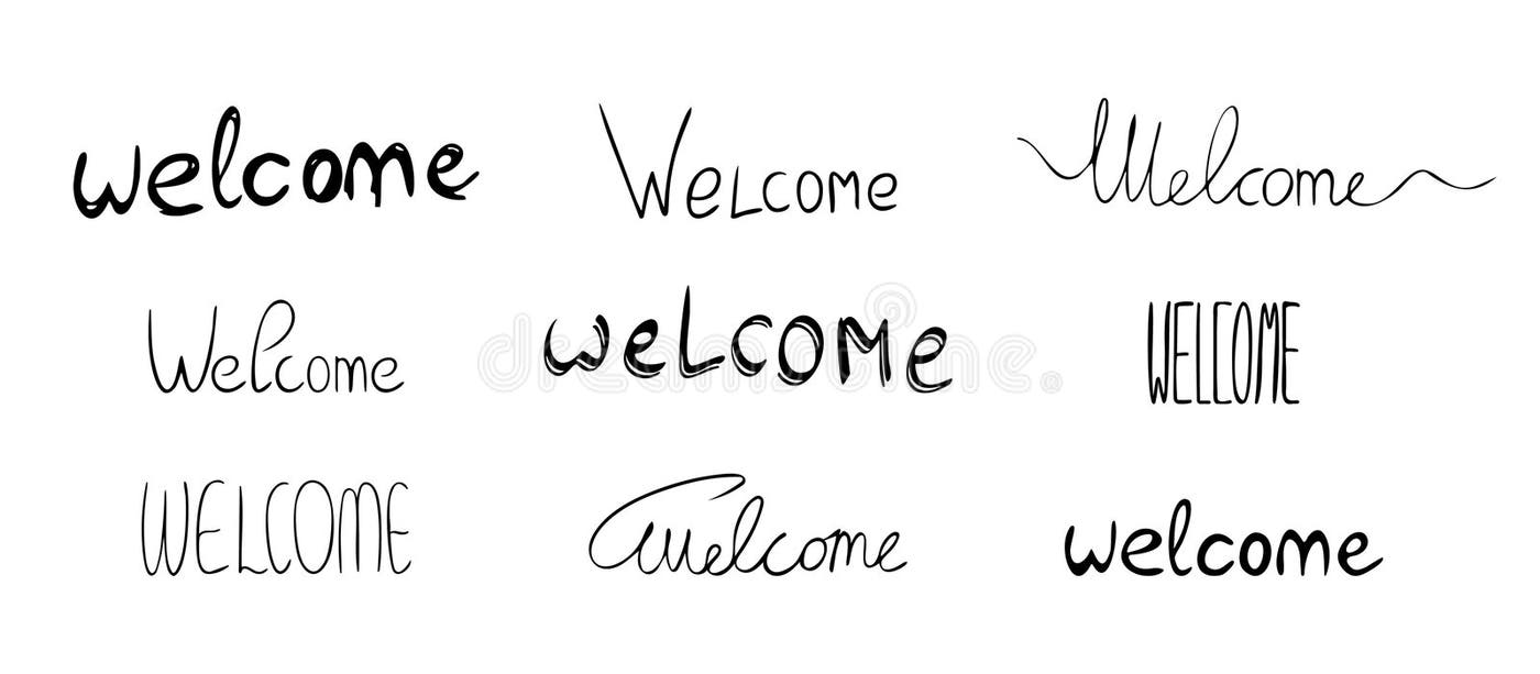 Welcome Word Handwritten Stock Illustrations – 8,470 Welcome Word ...