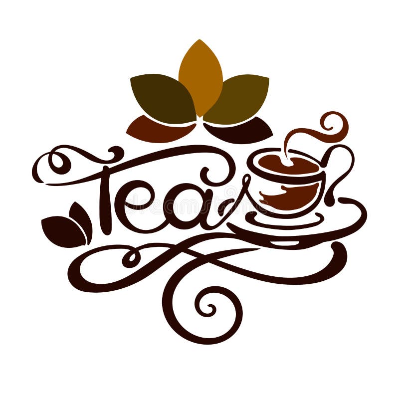 Lettering - word Tea stock illustration. Illustration of background ...