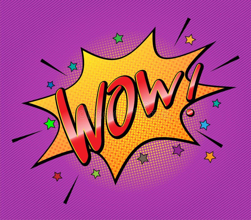 Lettering Wow Bubble Speech Expression Vector Icon Stock Vector ...