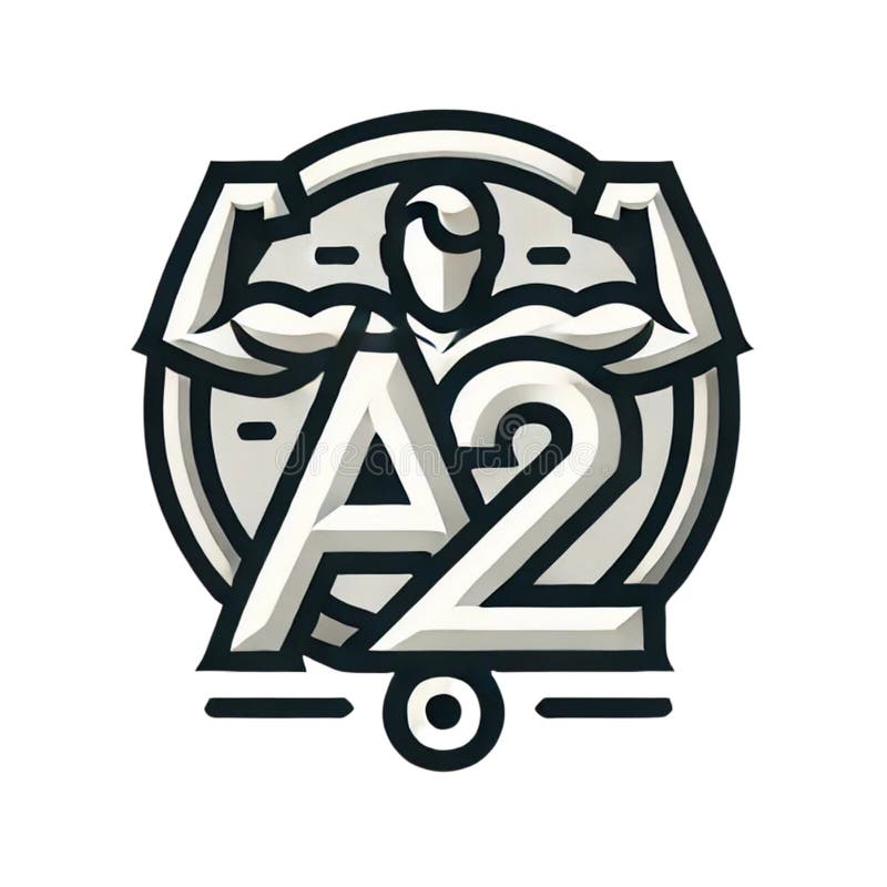 A Lettermark Logo of A2, Also Known As an Initial Logo Stock ...