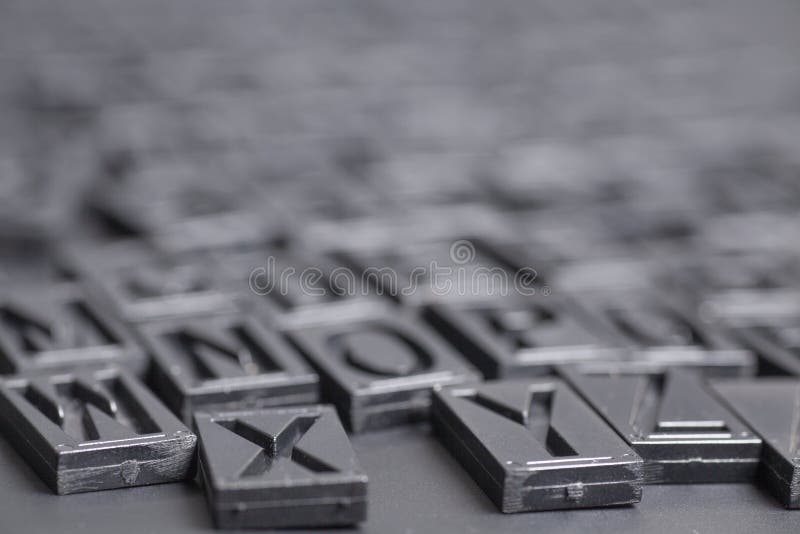 Letterpress Alphabet Letters Stock Image - Image of font, decorative ...