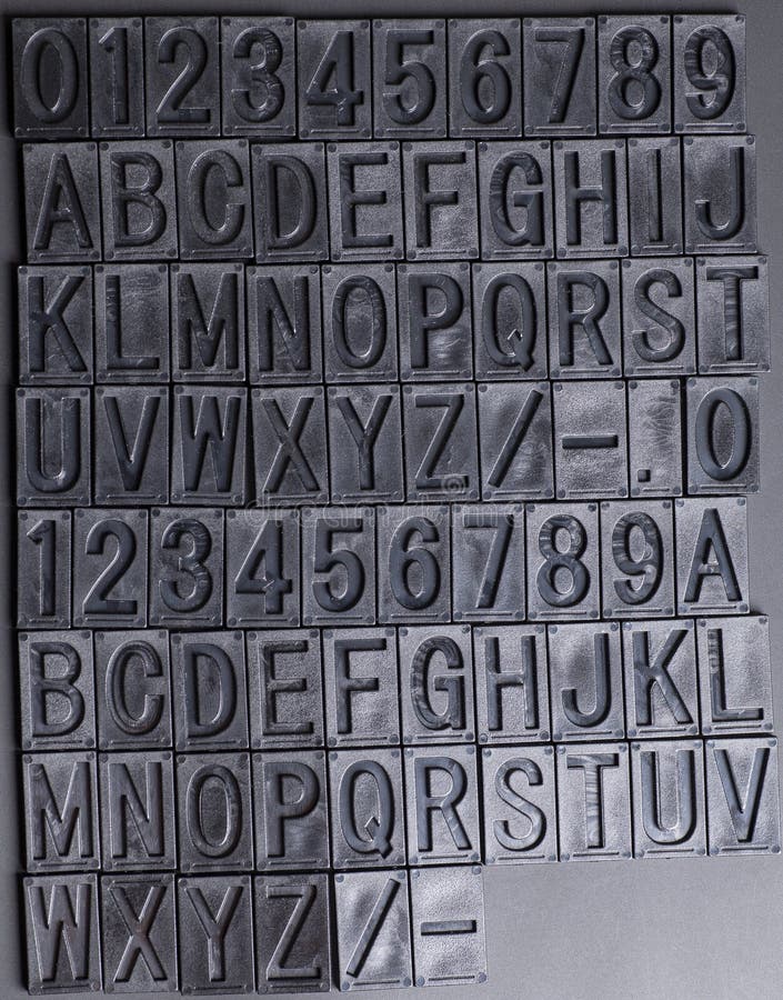 Letterpress Alphabet Letters Stock Image - Image of font, decorative ...