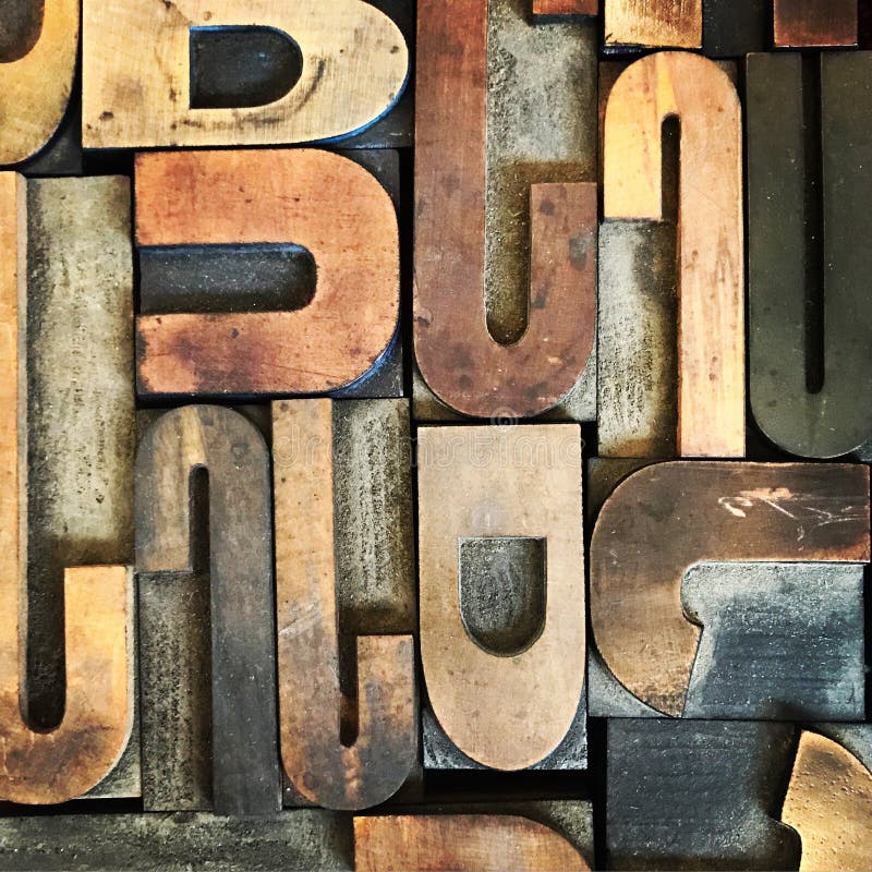 Letterpress Typesetting Printer`s Blocks Composition Stock Image ...