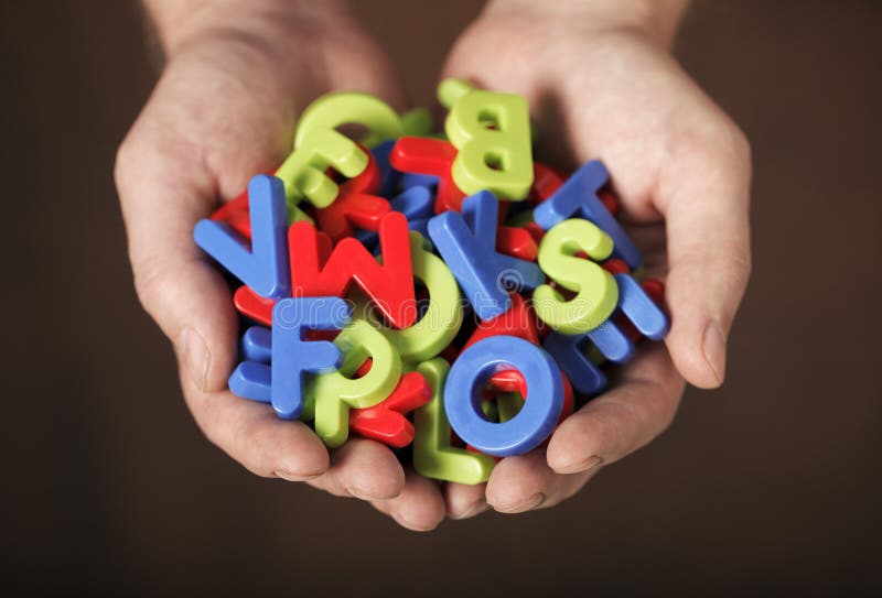 Letters stock image. Image of holds, cupped, heap, colourful - 16087033