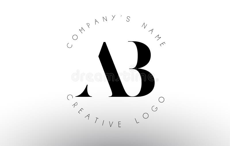 Letters AB a B Logo with a Minimalist Design. Simple AB Icon with ...