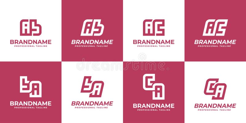 Letters Ab Ba Ac Ca Monogram Logo Stock Illustrations – 8 Letters Ab Ba ...
