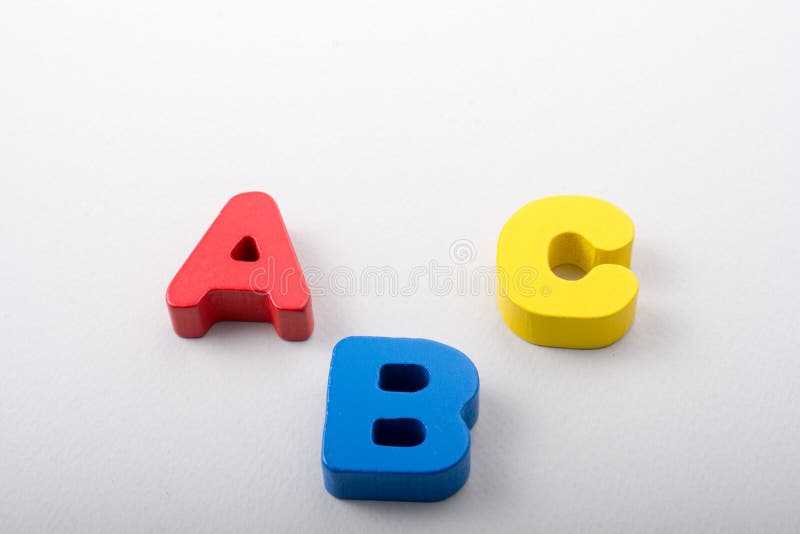 Letters of Abc of Alphabet on White Color Stock Photo - Image of ...