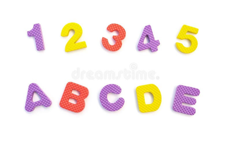 Letters of 12345 and ABCDE Made by Alphabet Jigsaw Puzzle Stock Photo ...