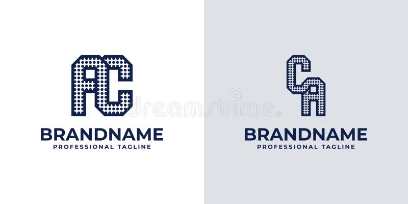 Letters AC and CA Dot Monogram Logo, Suitable for Business with AC or ...