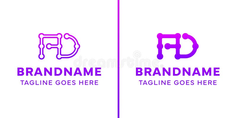 Letters AD Technology Logo, Symbolize Progress, Innovation, and Digital ...