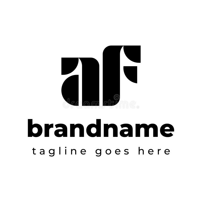 Letters AF Monogram Logo, Suitable for Any Business with AF or FA ...