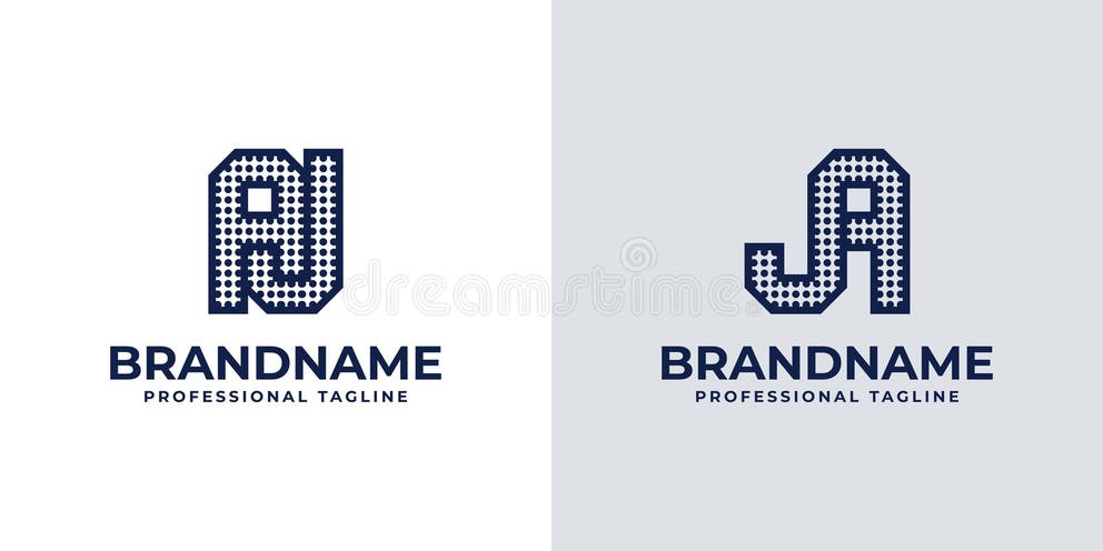 Letters AJ and JA Dot Monogram Logo, Suitable for Business with AJ or ...