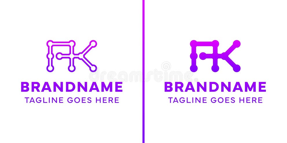 Letters AK Technology Logo, Symbolize Progress, Innovation, and Digital ...