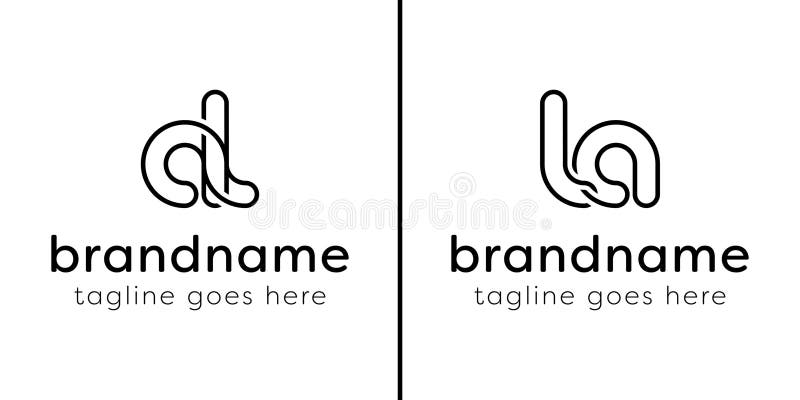 Letters AL and LA Monogram Line Logo, Suitable for Any Business with LA ...