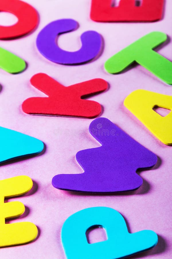 Letters of the Alphabet in Different Colors Stock Photo - Image of ...
