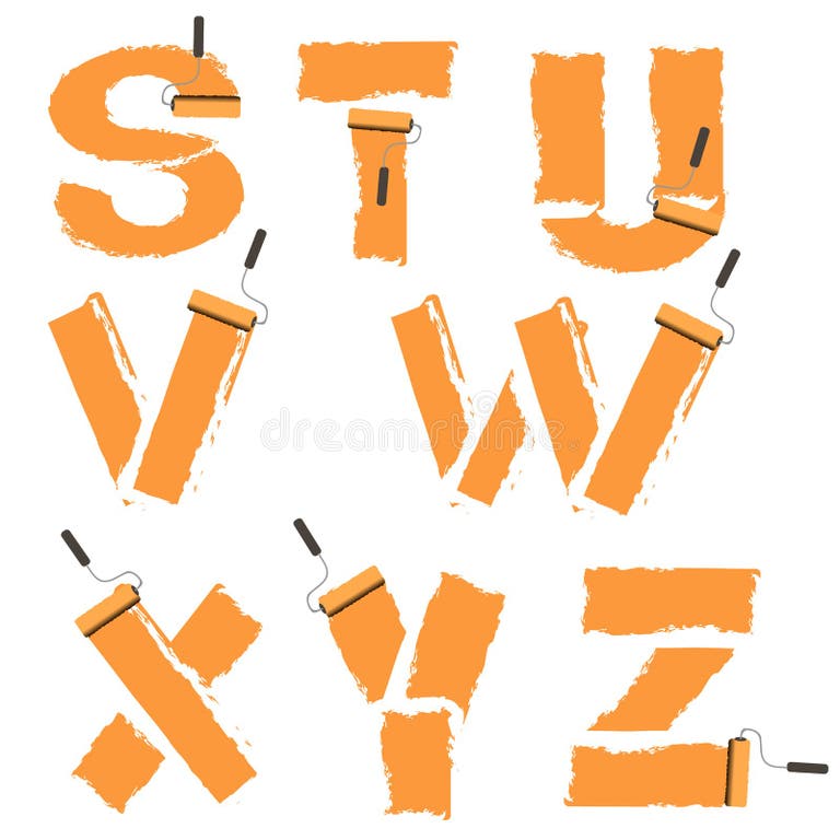Paintbrush Letters Stock Illustrations – 1,650 Paintbrush Letters Stock ...