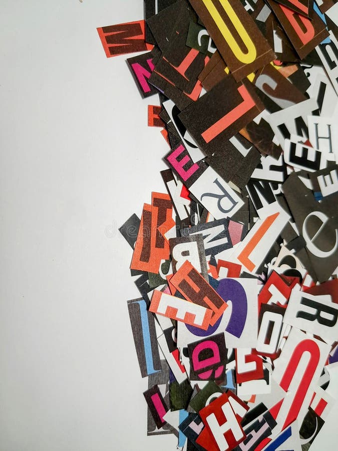 Letters of the Alphabet on a White Background Stock Photo - Image of ...