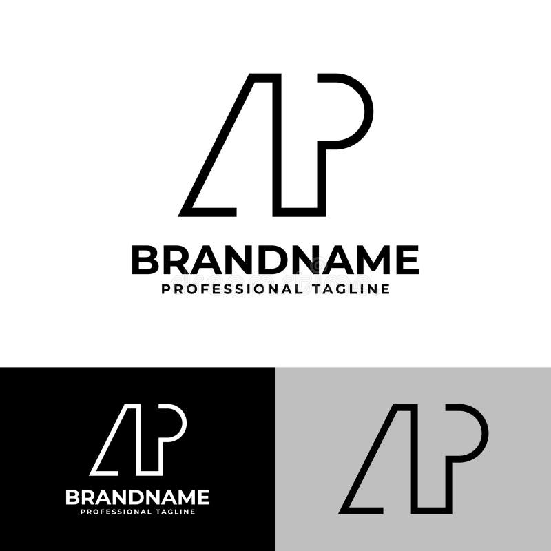 Letters AP Monogram Logo, Made in Monoline for AP or PA Initials Stock ...