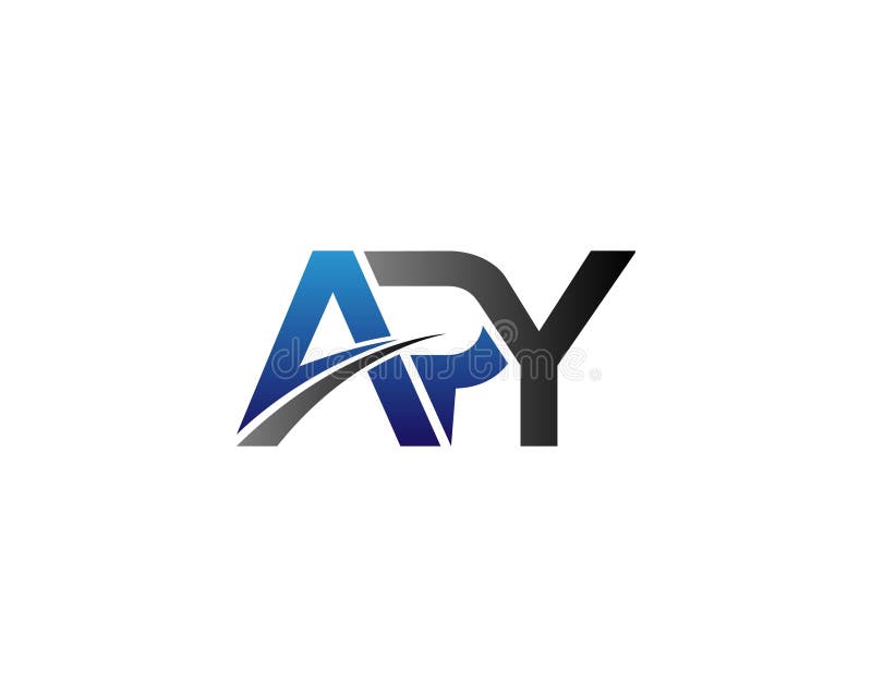 Letters APY Logo Design. stock vector. Illustration of vector - 284866859