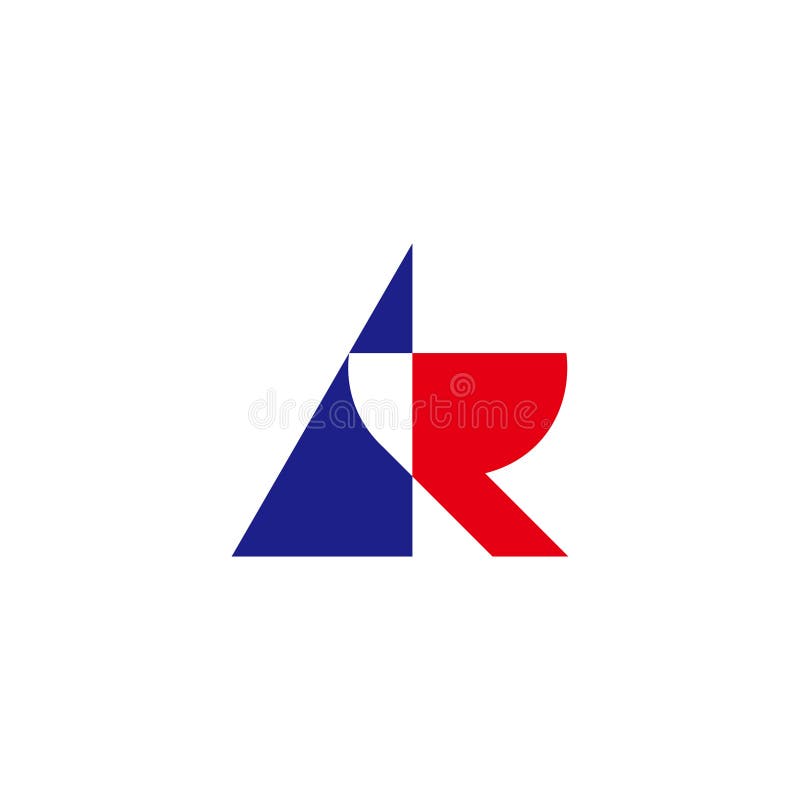 Letters Ar Linked Triangle Geometric Shape Math Logo Vector Stock ...