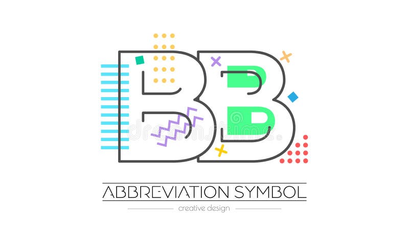 Letters B and B. Merging of Two Letters. Initials Logo or Abbreviation ...