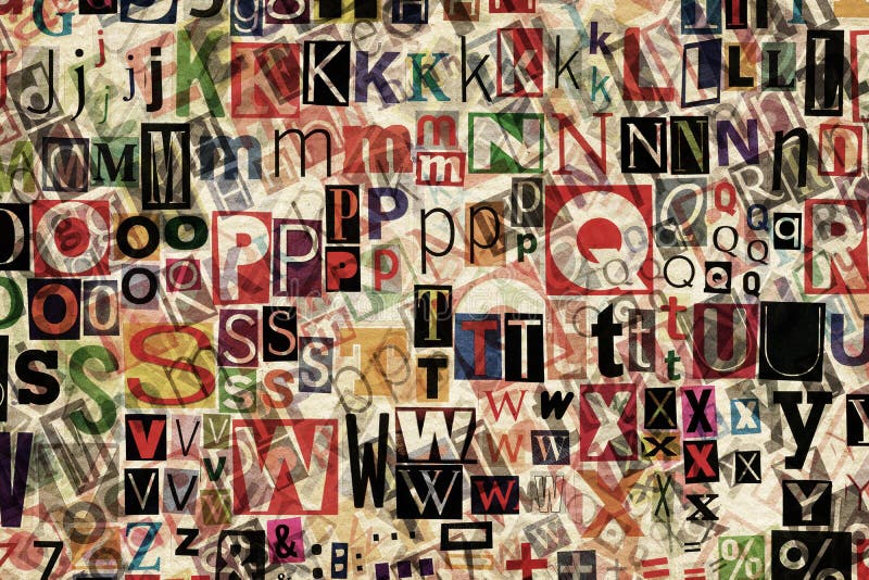 Colorful letters collage stock image. Image of message - 23072901