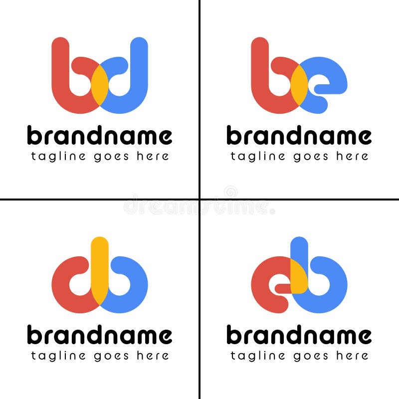 Letters Bd Db Be Eb Playful Logo, Represent a Fun, Energetic, and Joy ...