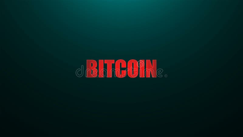 Letters Of Bitcoin Text On Background With Top Light, 3d Render ...