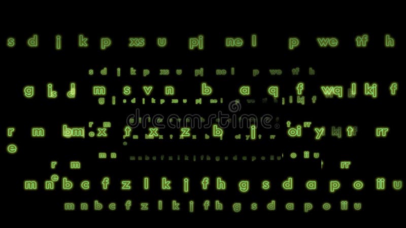 Letters are blinking. stock footage. Video of flow, concept - 277331502