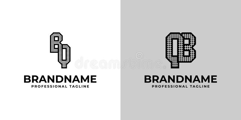 Letters BQ and QB Dot Monogram Logo, Suitable for Business with BQ or ...