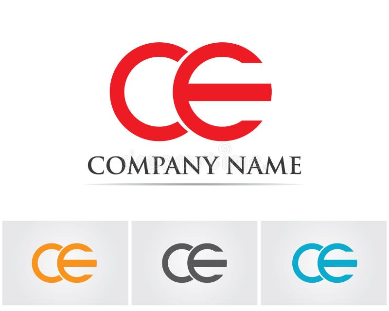 Letters C E Logo Template Icons Stock Vector - Illustration of icon ...