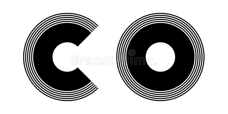 Letters C and O. CO Monogram Logo Stock Vector - Illustration of ...