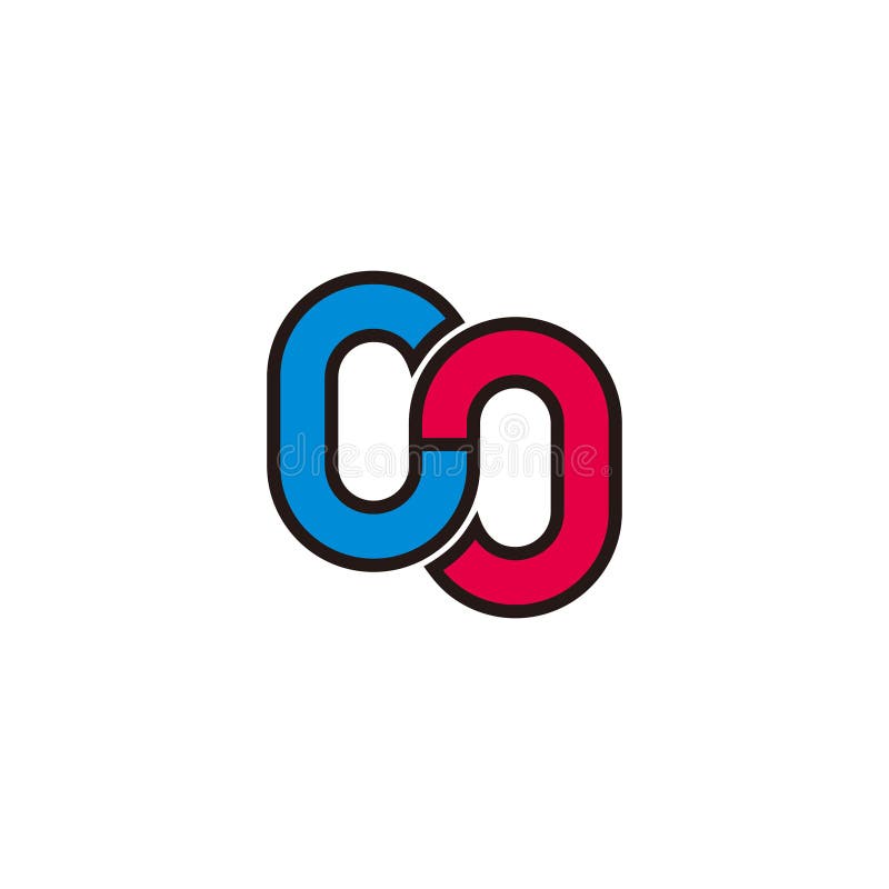 Letters Cc Colorful Simple Geometric Chain Logo Vector Stock Vector ...