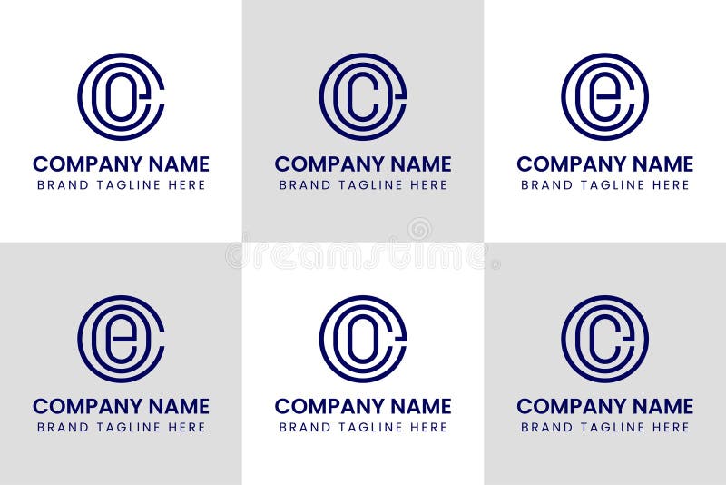 Oec Monogram Logo Set Stock Illustrations – 2 Oec Monogram Logo Set ...