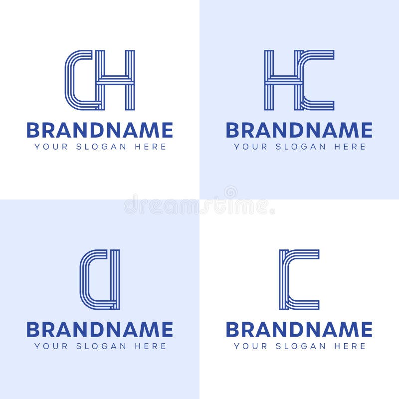 Letters CH HC CI IC Monogram Logo Set, for Business with CH HC CI IC ...