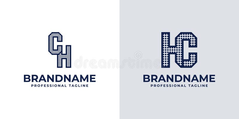Letters CH and HC Dot Monogram Logo, Suitable for Business with CH or ... Letters CH and HC Dot Monogram Logo, Suitable for Business with CH or ...