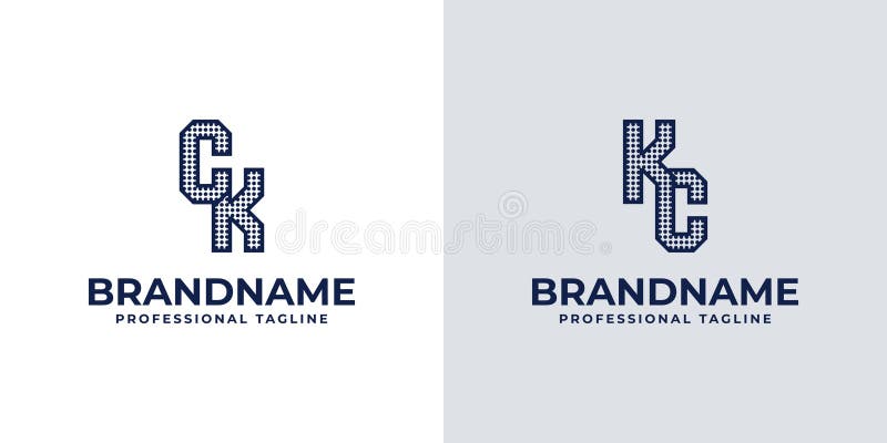 Letters CK and KC Dot Monogram Logo, Suitable for Business with CK or ...