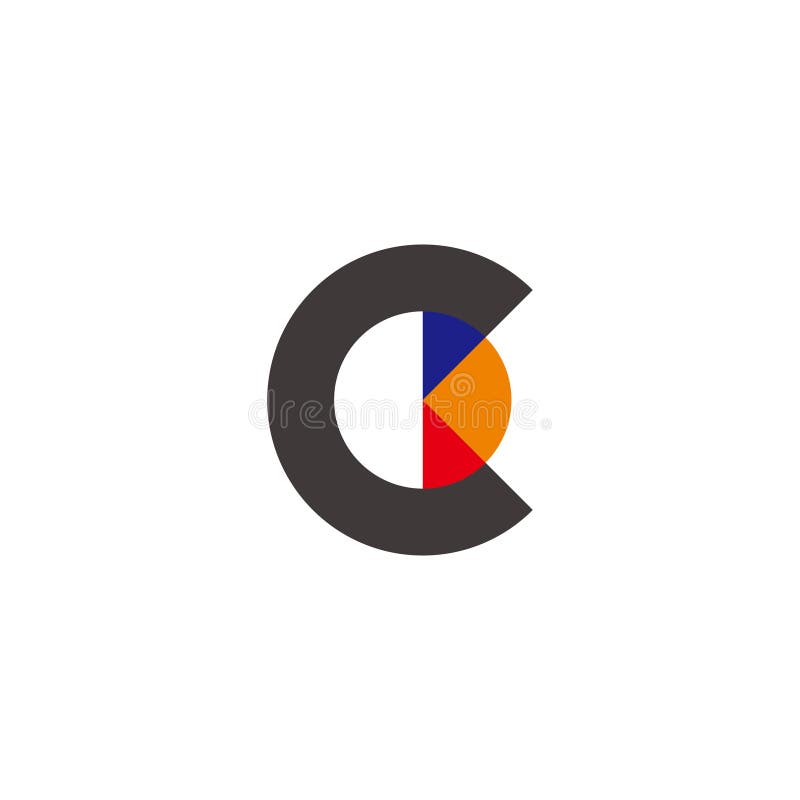 Letters Ckd Simple Round Colorful Geometric Logo Vector Stock Vector ...