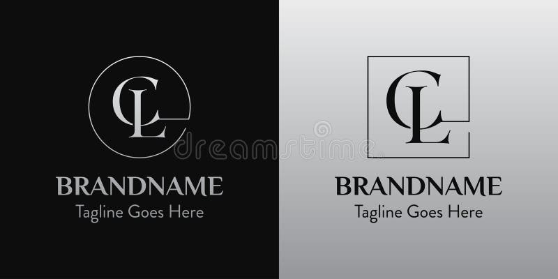 Letters CL in Circle and Square Logo Set, for Business with CL or LC ...